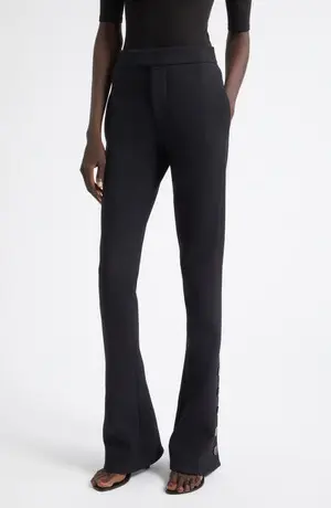 Proenza Schouler Althea Straight Leg Bi-stretch Pants - Black