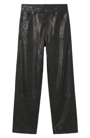 ALLSAINTS Manta Wide Leg Leather Trousers