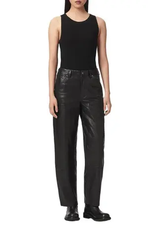 ALLSAINTS Manta Wide Leg Leather Trousers