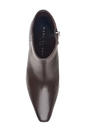 Marc Fisher Kole Leather Bootie - Dark Brown