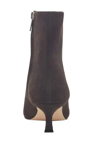 Marc Fisher Kole Square Toe Kitten Heel Bootie - Dark Brown/brown