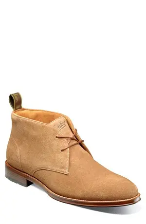 Florsheim Rucci Leather Plain Toe Chukka Boot - Sand