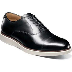 Florsheim Avenue Leather Cap Toe Oxford Black Multi
