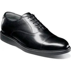 Florsheim Avenue Leather Cap Toe Oxford - Black