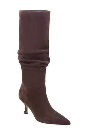 Marc Fisher Vinter Pointed Toe Knee High Boot Dark Red