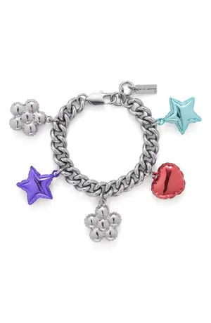 Marc Jacobs Balloon Charm Chain Bracelet - Silver/multi