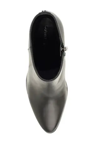 Calvin Klein Deven Leather Bootie - Black Leather