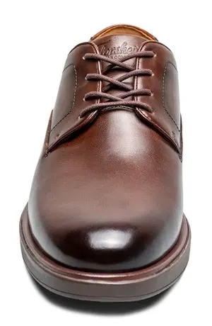 Florsheim Avenue Plain Toe Leather Derby - Brown