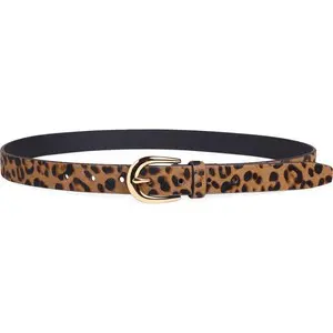 FAVORITE DAUGHTER Favorite Daughter Skinny Calf Hair Belt Leopard