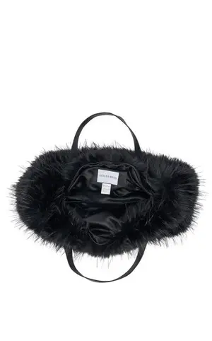 AZALEA WANG Confidante Faux Fur Handbag - Black