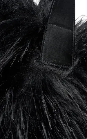 AZALEA WANG Confidante Faux Fur Handbag - Black