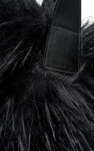 AZALEA WANG Confidante Faux Fur Handbag - Black