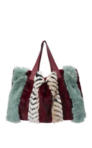 AZALEA WANG Confidante Faux Fur Handbag - Multi