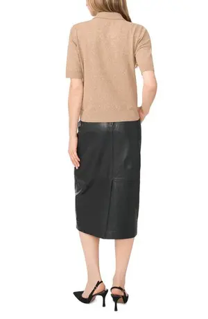 Ted Baker London Remy Short Sleeve Button Detail Sweater
