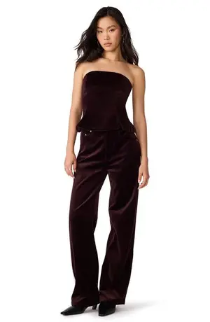 Steve Madden Dawnette Strapless Peplum Top