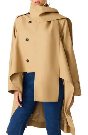 Steve Madden Caspian Asymmetrical Shawl Collar Jacket