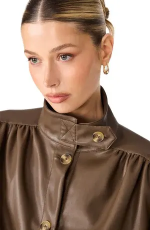 Steve Madden Deedee Faux Leather Bomber Jacket