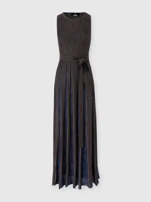 Missoni Long Viscose Lamé Dress With Belt