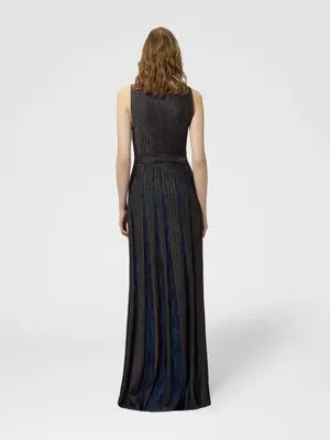 Missoni Long Viscose Lamé Dress With Belt