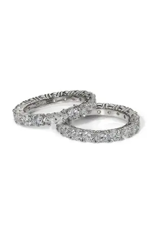Nadri Twinnie Double Ring - Rhodium