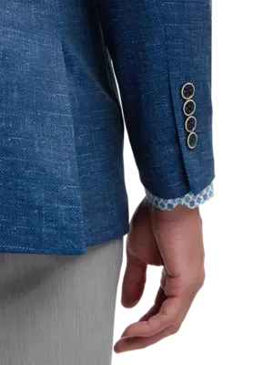 PAUL FREDRICK Cotton Blend Single Breasted Notch Lapel Knit Sport Coat