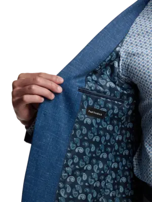 PAUL FREDRICK Cotton Blend Single Breasted Notch Lapel Knit Sport Coat