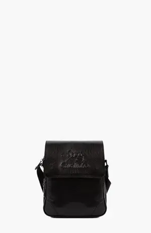 CAVALINHO Gentleman Leather Traveler Crossbody Bag 92 - Black
