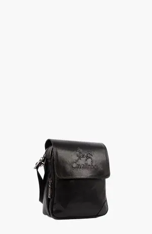CAVALINHO Gentleman Leather Traveler Crossbody Bag 92 - Black