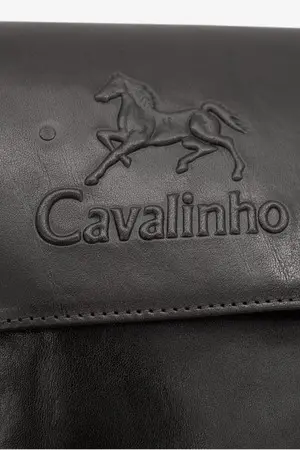 CAVALINHO Gentleman Leather Traveler Crossbody Bag 92 - Black