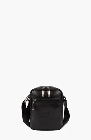 CAVALINHO Gentleman Leather Traveler Crossbody Bag 128 - Black