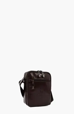 CAVALINHO Gentleman Leather Traveler Crossbody Bag 128 - Brown