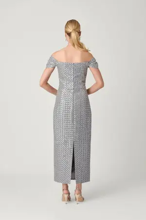 Shoshanna Sequin Embellished Wool Samantha Dress