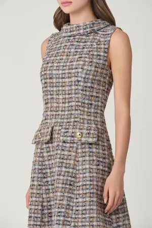 Shoshanna Shimmer Tweed Charlotte Dress