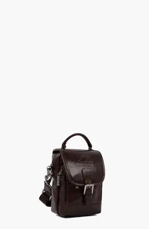 CAVALINHO Gentleman Leather Traveler Crossbody Bag 590 - Brown