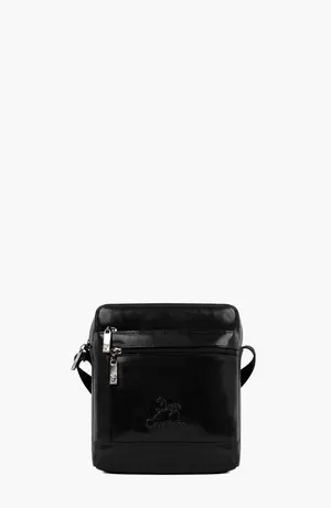 CAVALINHO Gentleman Leather Traveler Crossbody Bag 632 - Black