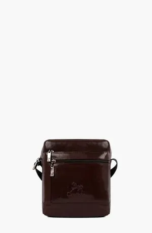 CAVALINHO Gentleman Leather Traveler Crossbody Bag 632 - Brown