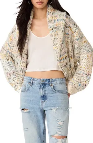 Steve Madden Enid Marled Shawl Collar Cardigan - Multi