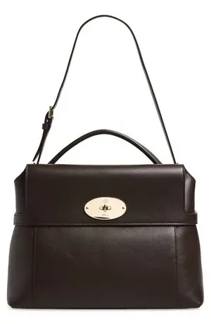Mulberry Stevie Leather Top Handle Bag - Ebony