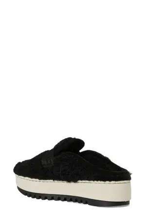 Aquatalia Amata Genuine Shearling Mule - Black/shearling
