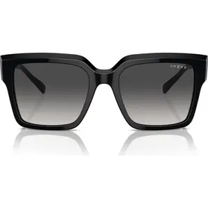 VOGUE Vo5553s Square Frame Sunglasses - Black/grey Gradient Black