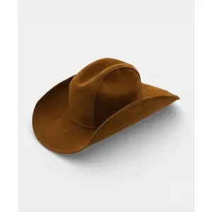 PETER GRIMM Suede Leather Cowboy Hat - Brown