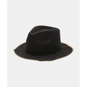 PETER GRIMM Laurel Packable Straw Hat - Black
