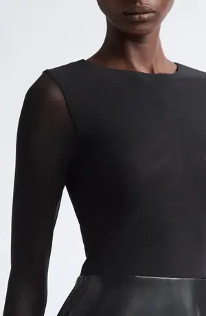 Alice + Olivia Sydney Faux Leather Minidress