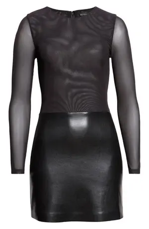 Alice + Olivia Sydney Faux Leather Minidress