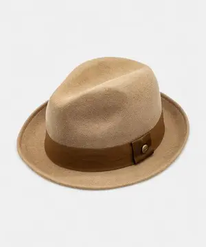 PETER GRIMM Patrick Wool Felt Fedora - Tan