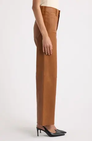 FRAME The Slim Palazzo Leather Pants