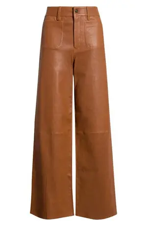 FRAME The Slim Palazzo Leather Pants