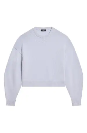 Theory Cashmere Crewneck Sweater - Cool Fog