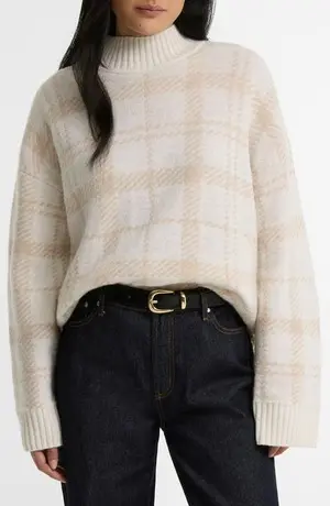 Barbour Delilah Knitted Mock Neck Sweater Cloud Multi
