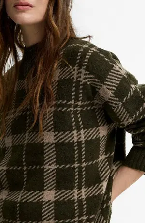 Barbour Delilah Knitted Mock Neck Sweater - Olive Multi